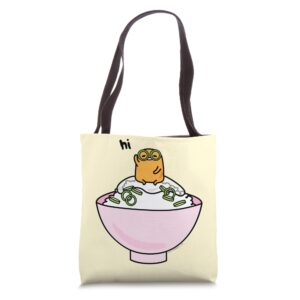 gudetama green onion glasses tote bag