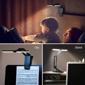 CAHAYA Music Stand Light Clip on Rechargeable with USB Book Lamp Foldable for Piano Guitar Player Keyboard Orchestra CY0240