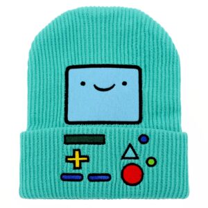 ohjijinn adventure anime beanie unisex knitted hats, cute slouchy warm cap, cartoon winter soft headwear funny hat for men women