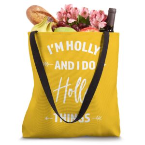 Cute Holly Things Personalized Name Gifts Tote Bag