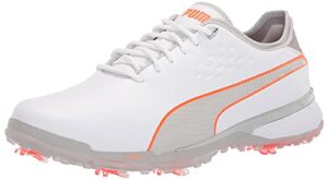 puma men's proadapt delta golf shoe, white-gray violet, 12