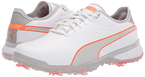 PUMA Men's Proadapt Delta Golf Shoe, White-Gray Violet, 12