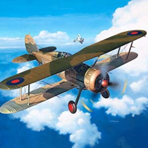 Revell 03846 Gloster Gladiator Mk. II, Flugzeugmodell 1:32, 26,2 cm Model Kit, Unvarnished