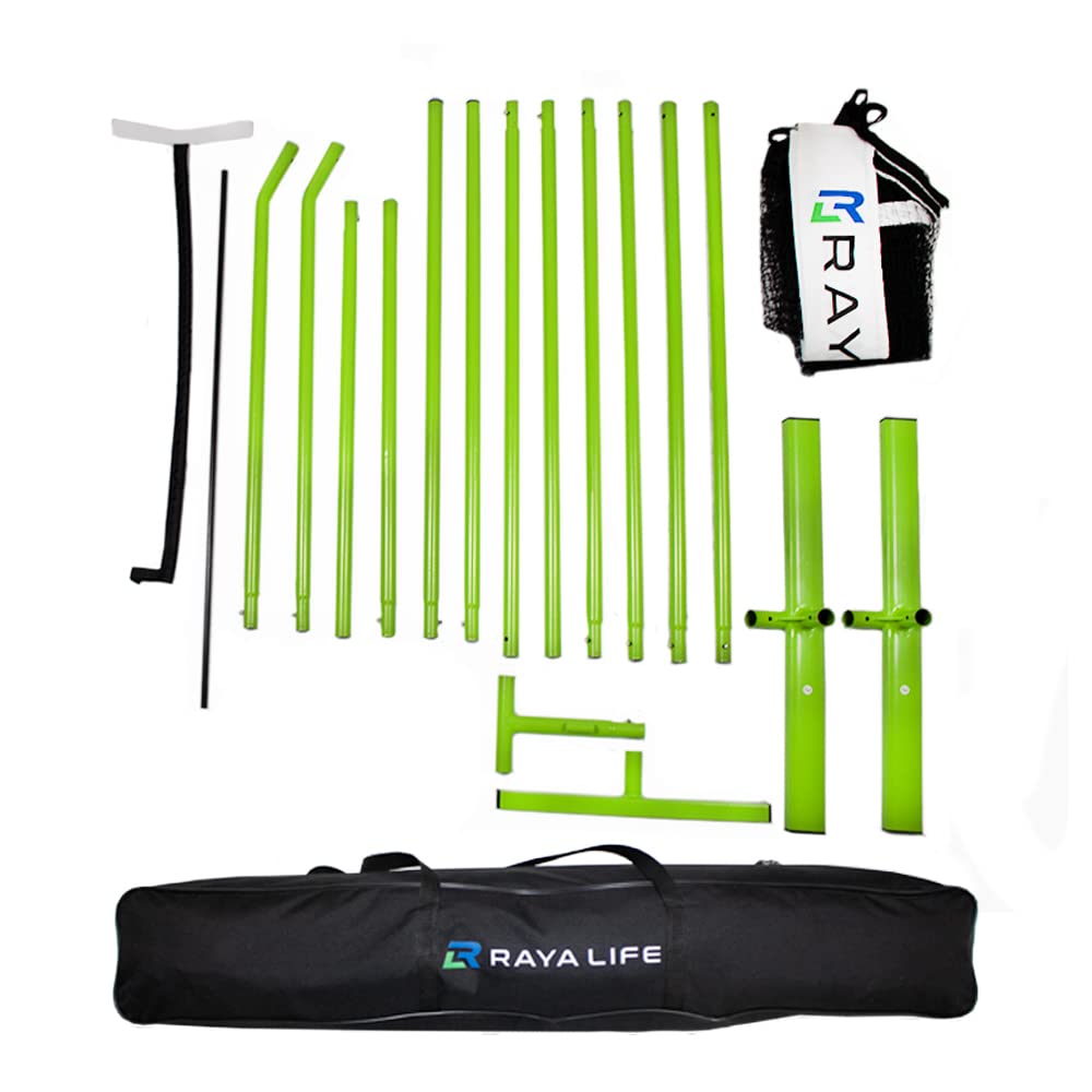 RayaLife Portable Pickleball Net & Badminton Net 2 in 1-22ft Width Standard Pickleball Net Size- Indoor & Outdoor Multi-Sport Pickleball Net – Weatherproof, Durable, Easy Assembly