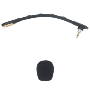 mqdith replacement microphone compatible with astro a40 tr gaming headset (black)