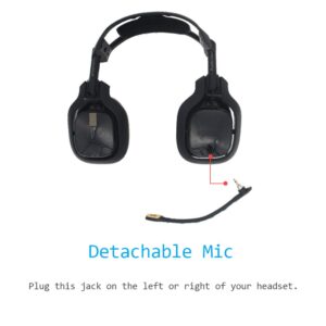 MQDITH Replacement Microphone Compatible with Astro A40 TR Gaming Headset (Black)