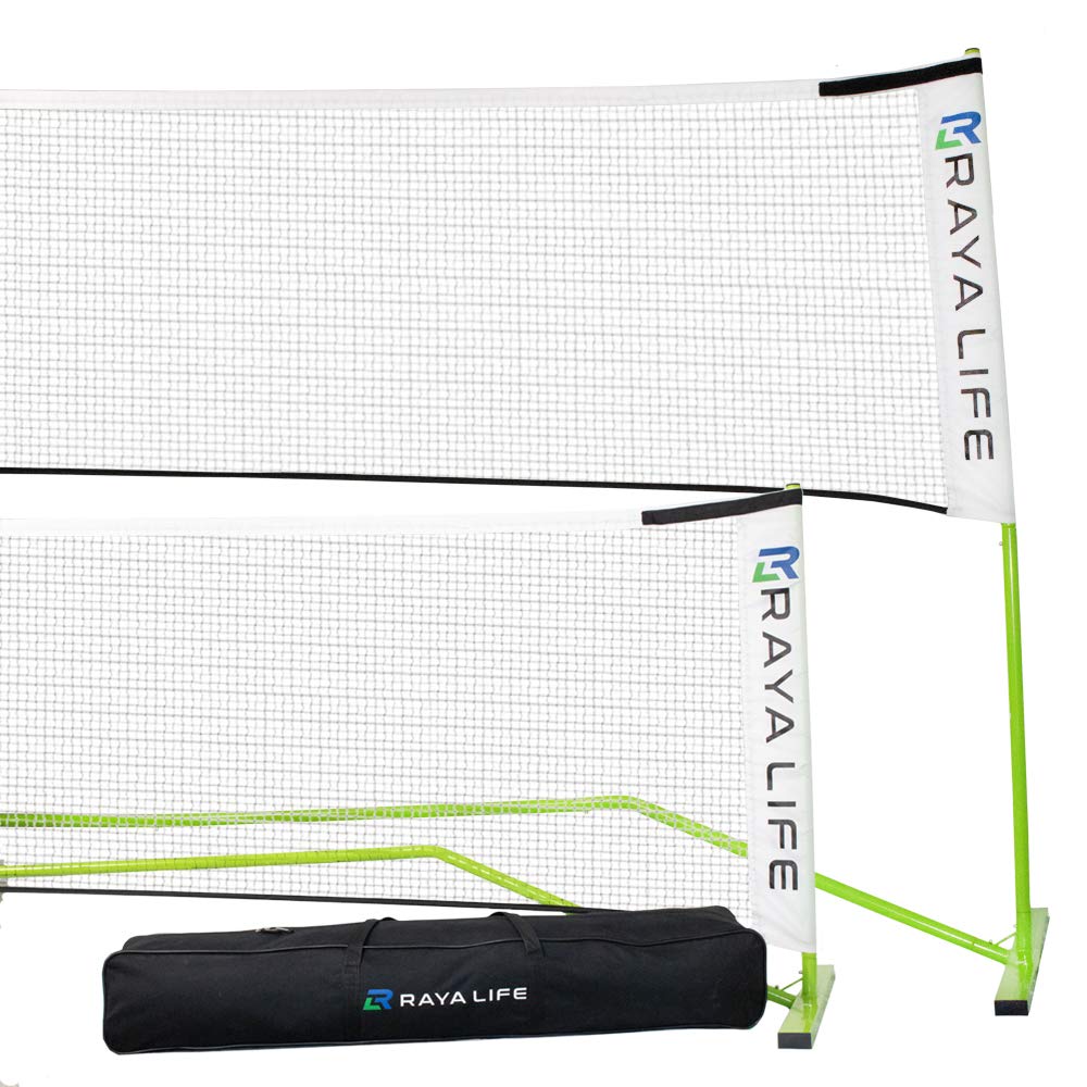 RayaLife Portable Pickleball Net & Badminton Net 2 in 1-22ft Width Standard Pickleball Net Size- Indoor & Outdoor Multi-Sport Pickleball Net – Weatherproof, Durable, Easy Assembly