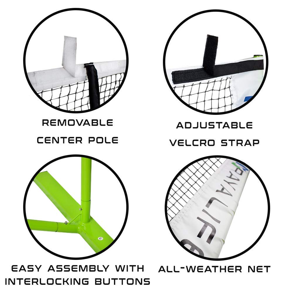 RayaLife Portable Pickleball Net & Badminton Net 2 in 1-22ft Width Standard Pickleball Net Size- Indoor & Outdoor Multi-Sport Pickleball Net – Weatherproof, Durable, Easy Assembly