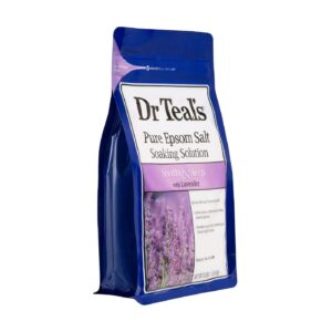 Dr Teal's Pure Epsom Salt Bath Variety Gift Set (2 Pack, 3lb Ea.) - Soothe & Sleep Lavender, Detoxify & Energize Ginger & Clay - Essential Oils Remove Harmful Toxins from Body, Promotes Better Sleep