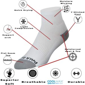 Paul Bryan Versa Coolmax Men's Quarter Socks