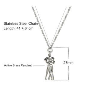 Taouzi Valentine's Day Hug Necklace for Women Couples Necklace for women Message Card Necklace Stainless Steel Necklace Valentine's Day Gift for Women