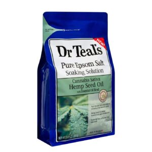 Dr Teal's Epsom Salt Bath Combo Pack (6 lbs Total), Relax & Relief with Eucalyptus & Spearmint, and Hemp Seed Oil