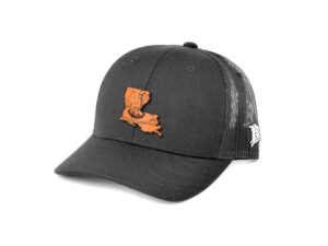 branded bills louisiana 18 curved trucker, black/black