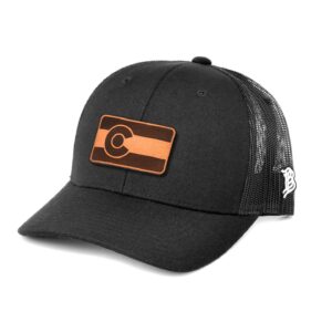 Branded Bills Colorado 38 Curved Trucker, Black/Black