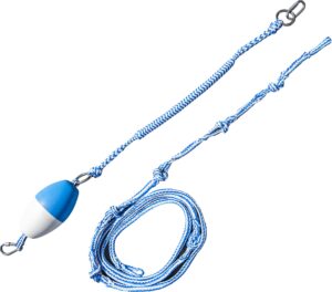 aquaglide adjustable complete mooring line kit – accommodate up to 19ft of water depth – secure commercial or residential aquapark pieces – no knots required