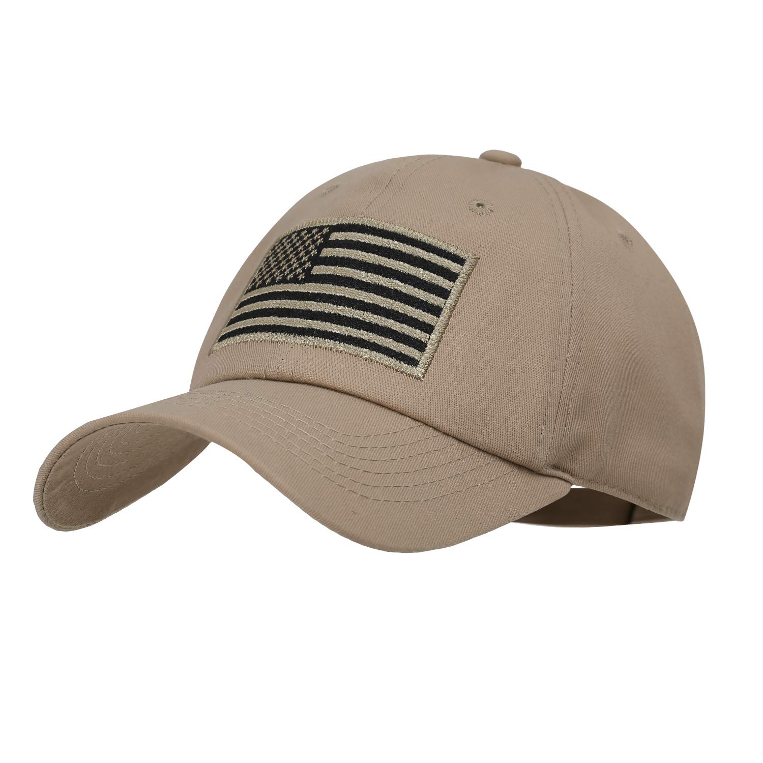 IIN American Flag Baseball Cap for Men Women Low Profile USA Army Tactical Operator Military Plain Dad Hat