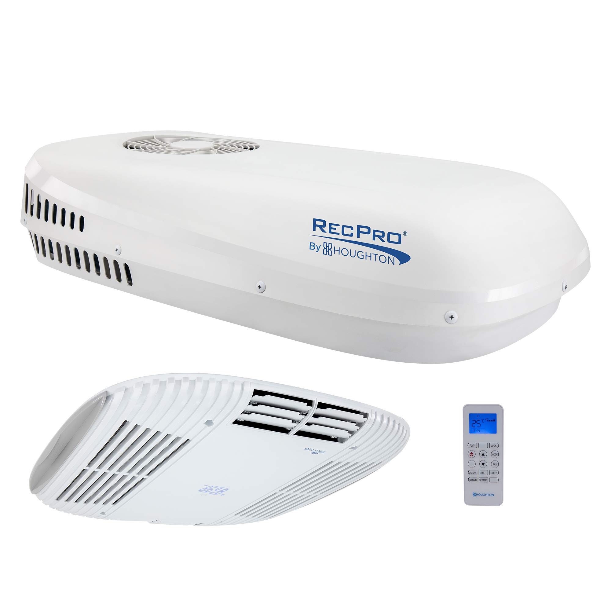 RecPro RV Air Conditioner Low Profile 9.5K Non-Ducted | Optional Heat Pump | Quiet AC | Cooling Only | RV AC Unit | Camper Air Conditioner (Do Not Include Heat Pump, White)