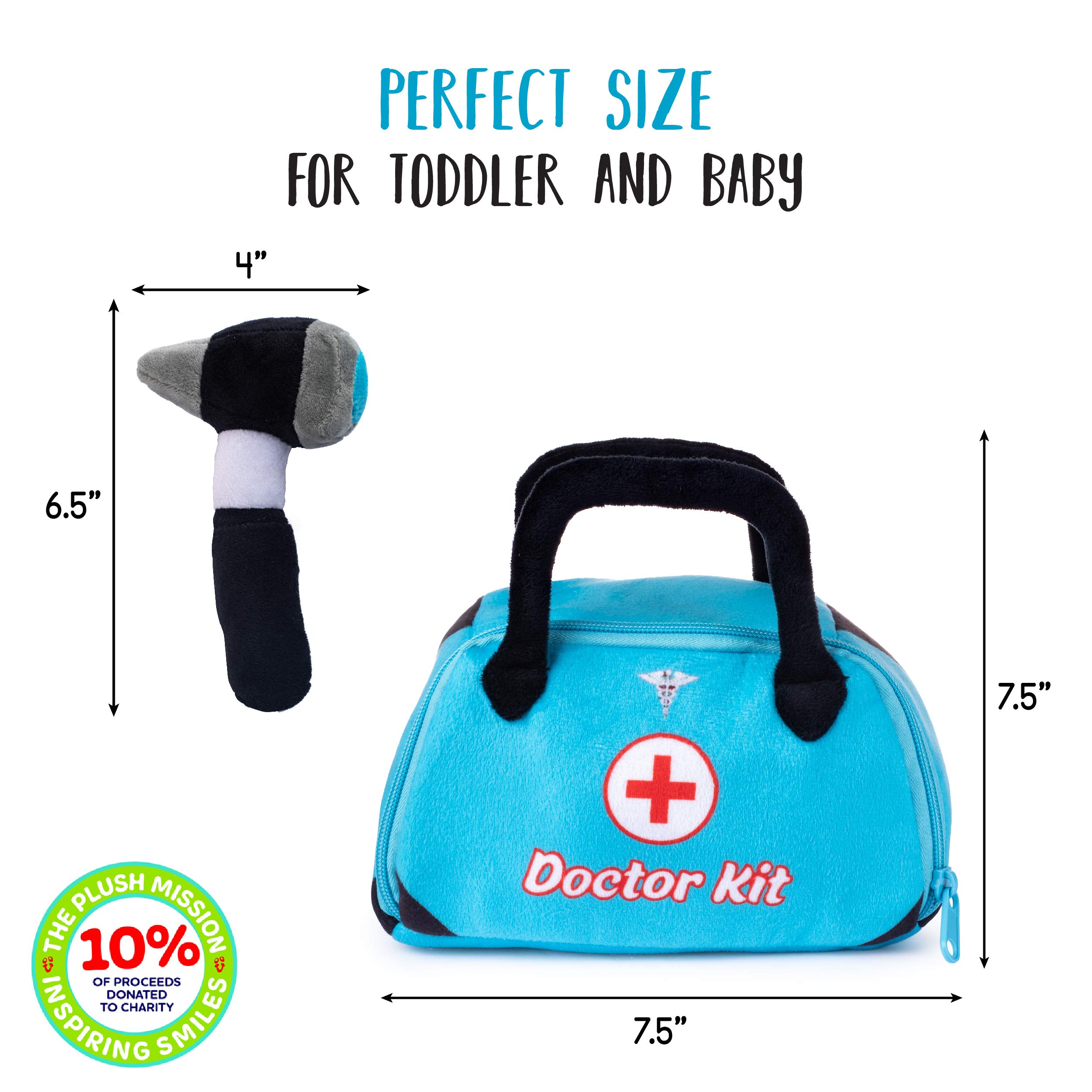 Talking Plush Toy Doctor Kit for Toddlers | Doctor Playset | Kid Doctor Set | Doctor Kit for Toddlers | Dr Kit | Includes Talking Blood Pressure Meter, Otoscope, Stethoscope, Thermometer & Syringe