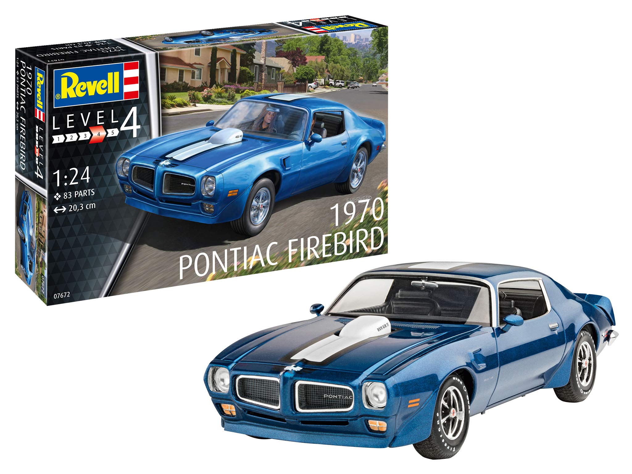 Revell 07672 1970 Pontiac Firebird 1:24 Scale Unbuilt/Unpainted Plastic Model Kit