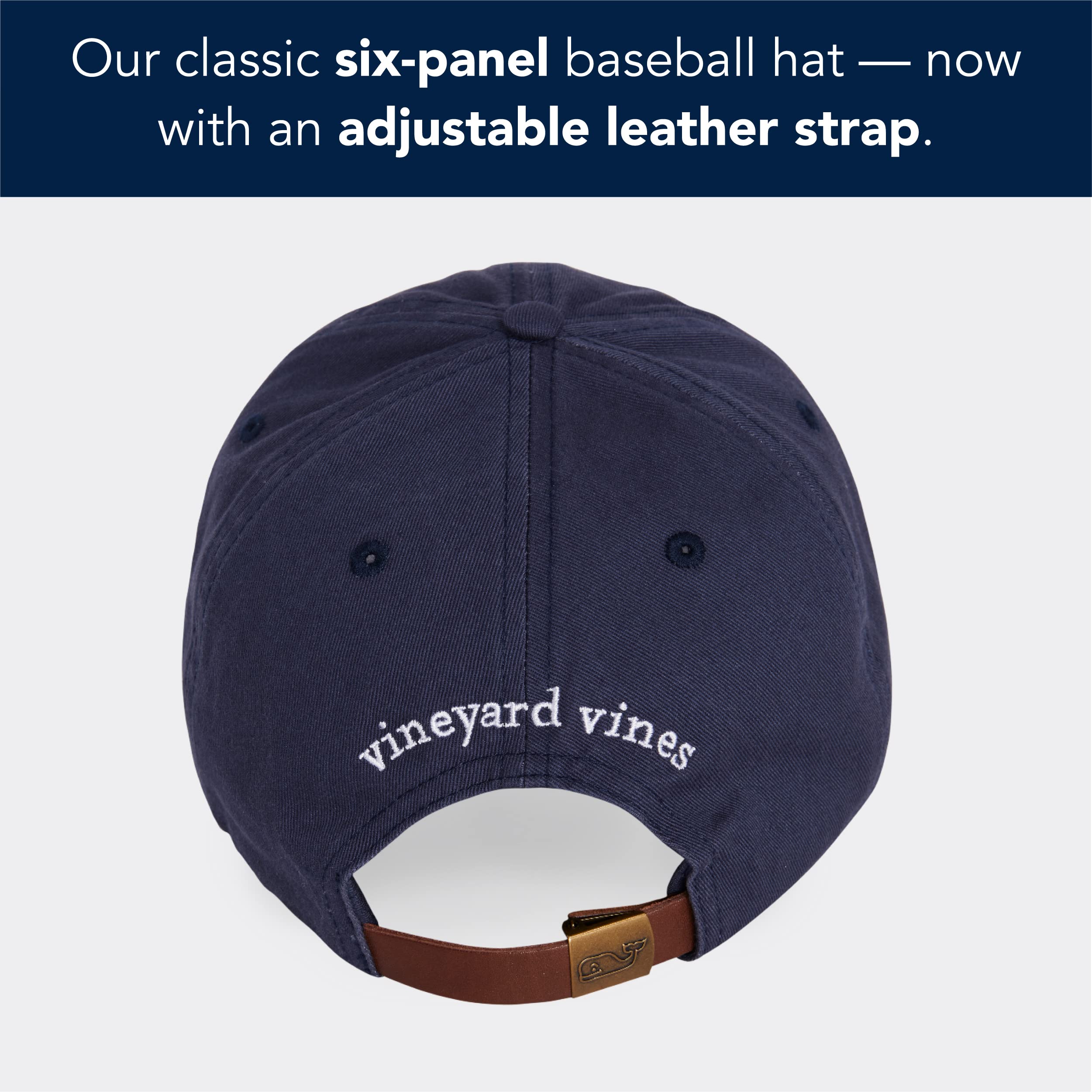 vineyard vines Men's Whale Logo Baseball Hat, Vineyard Navy, One Size