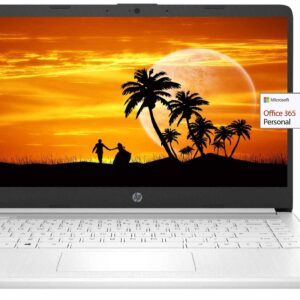 HP Newest 14" Touchscreen Laptop, Intel Dual-Core N4020, 16GB DDR4 RAM, 192GB Storage(64GB eMMC+128GB Micro SD), Webcam, 1Yr Office, Bundle with GalliumPi Mousepad (White)