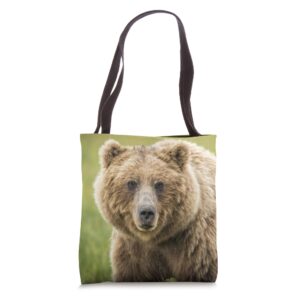 grizzly bear tote bag