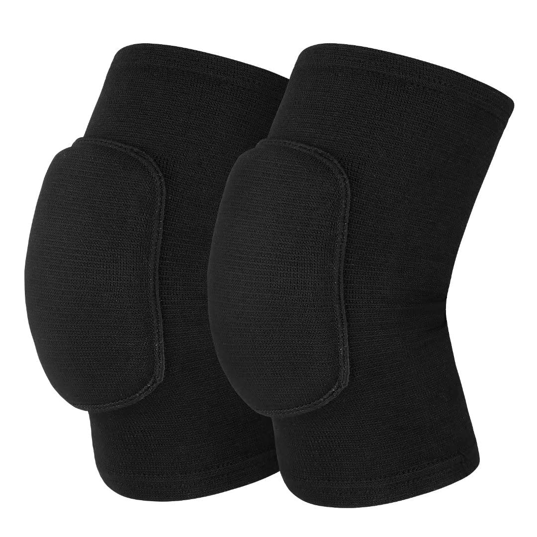 Mclako Knee Pads Knee Guards Soft Breathable Knee Pads Kids Knees Protective,Knee Braces for Volleyball Yoga Knee Pads Dance Knee Pads Knee Brace Knee Support for Men Knee Sleeves Full Black(L)