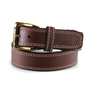 ariat belt pebble grain double stitch brown 38