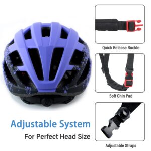 Youth Road Bike Helmet, Men Women Adjustable Mountain Bicycle Helmet with Detachable Visor, 2 Sizes for Age 8-14 Kids, Youth Adult