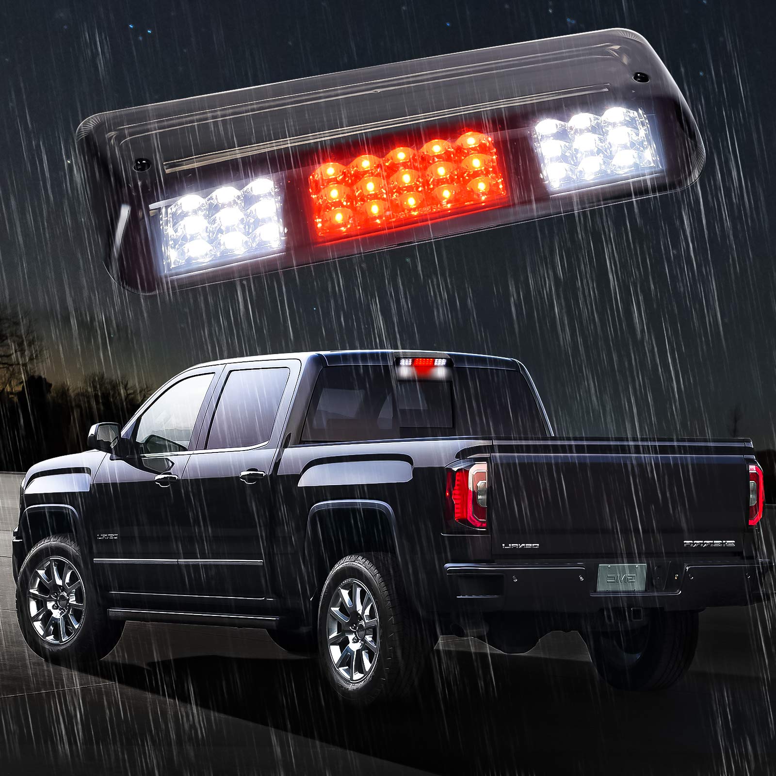 nifeida High Mount 3rd Brake Light for 2004-2008 Ford F150, 2007-2010 Ford Explorer, 2006-2008 Lincoln Mark LT 22LEDs Waterproof Wedge Center Tail Light Heavy Duty Third Stop Light Cargo Lamp