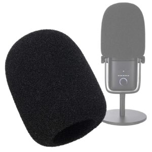 microphone pop filter - mic foam windscreen cover compatible with elgato wave:3 premium usb condenser microphone to blocks out plosives by youshares