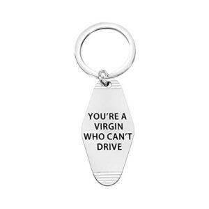 ensianth hotel keychain clueless inspired keychain you're a virgin who can't drive motel key tag (who can't drive)