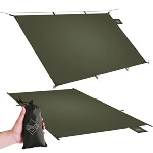 onewind tent footprint, 4000mm waterproof rate pu coating, 98" *55" ultralight camping tarp tent floor ground sheet with carry bag for backpacking, hiking, camping, picnic, ground