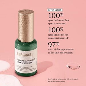 Biossance Squalane + Vitamin C Dark Spot Serum. Powerful, Lightweight Serum with 10% Vitamin C to Brighten Skin, Fade Dark Spots, Reduce Pigmentation and Prevent Discoloration (1.01 ounces)