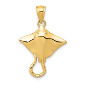 14k stingray pendant qd3411