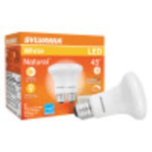 sylvania led truwave natural series r20 light bulb, 50w equivalent efficient 5w, dimmable, frosted, 3000k, neutral white - 2 pack (40789)