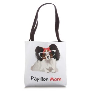 papillon mom bandana womens papillon dog tote bag