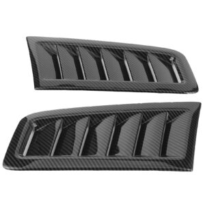 hood vents for cars - Qiilu 2 pcs Car Bonnet Vents, Universal Bonnet Air Vents Engine Hood Car Exterior Parts Fit for Focus RS MK2 Style(Carbon Fiber Color)