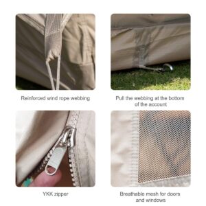 Naturehike Cotton Retro Tent Outdoor Glamping Camping Cabin Tent (Extend 5.6)