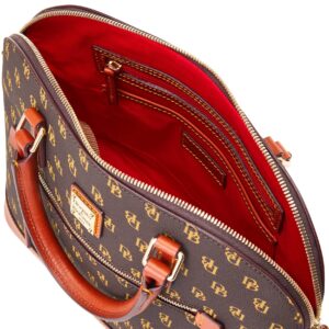 Dooney & Bourke Handbag, Gretta Domed Zip Satchel - Brown Tmoro