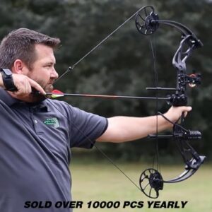 Sanlida Archery Dragon X8 RTH Compound Bow Package for Adults and Teens,18”-31” Draw Length,0-70 Lbs Draw Weight,up to IBO 310 fps,No Bow Press Needed,Limbs Made in USA,Limited Life-time Warranty