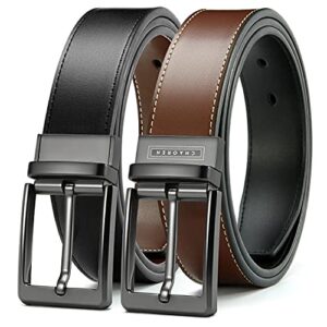 chaoren mens belts leather reversible - one belt, two styles for dress and casual wear