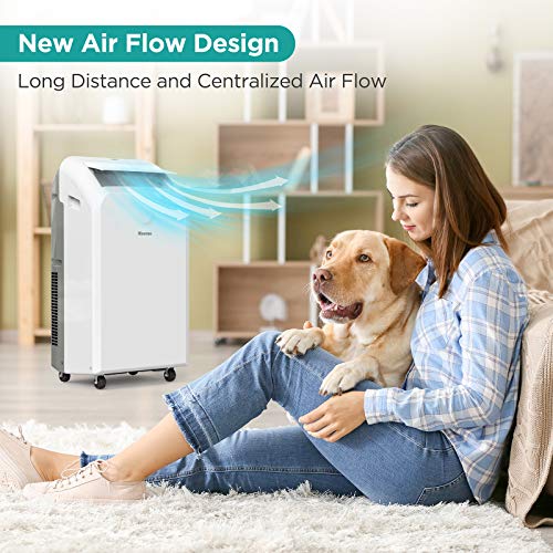 Hisense Portable Air Conditioner 8,000 BTU Cooling Dehumidifier Fan for Rooms up to 350 sq.ft, Remote Control, Long Distance Air Flow, White