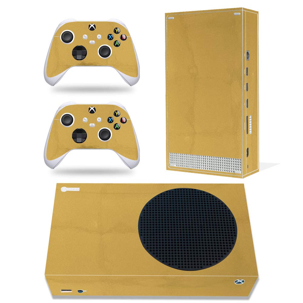 SKINOWN Protective Gold Skin Sticker Decal Cover for Xbox Series S Console Golden