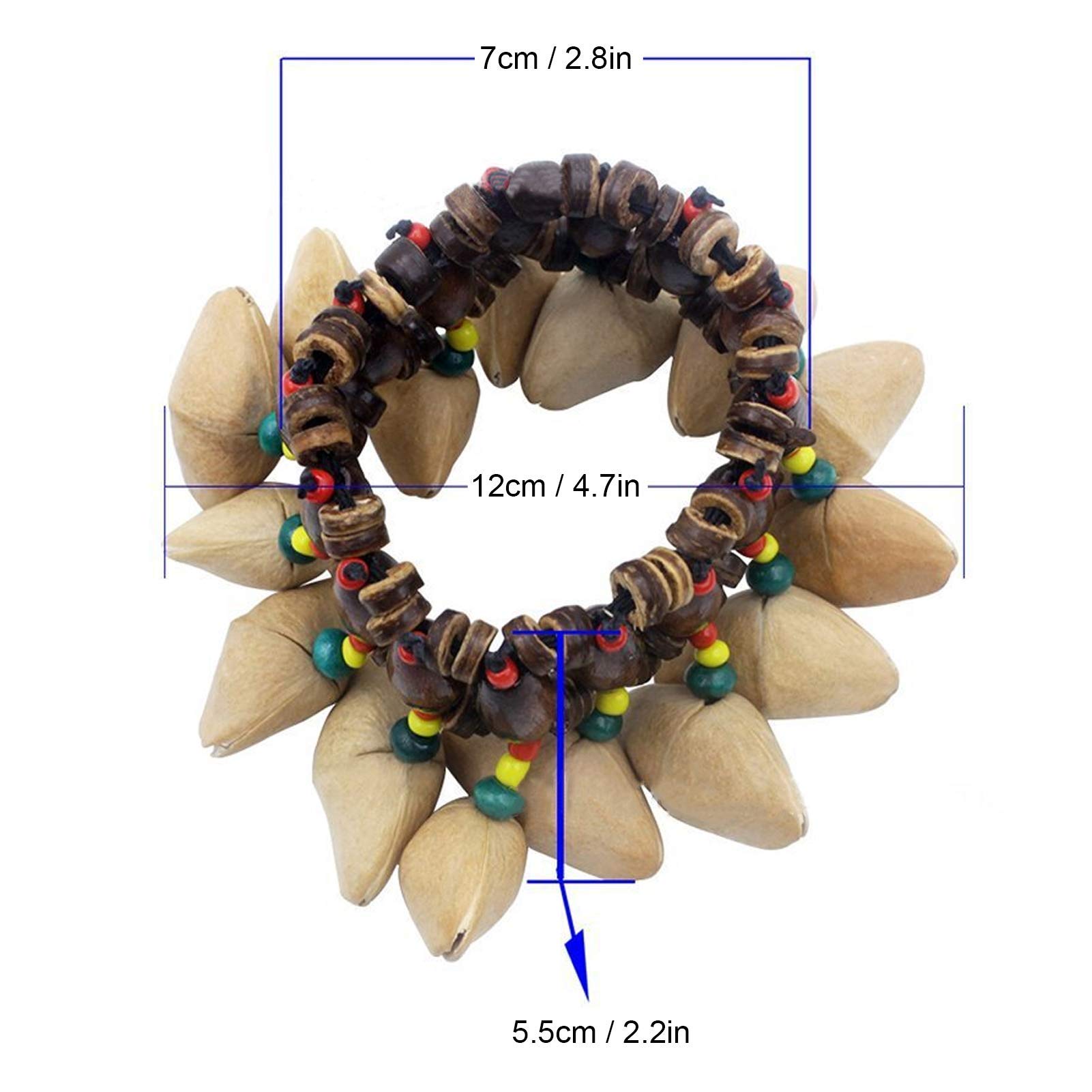 RiToEasysports African Nut Shell Bracelets,African Tribal Bracelet African Tribal Drum Bracelet