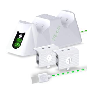 stealth sx-c100 x twin charging dock for xbox series x/s - white (xbox series x)