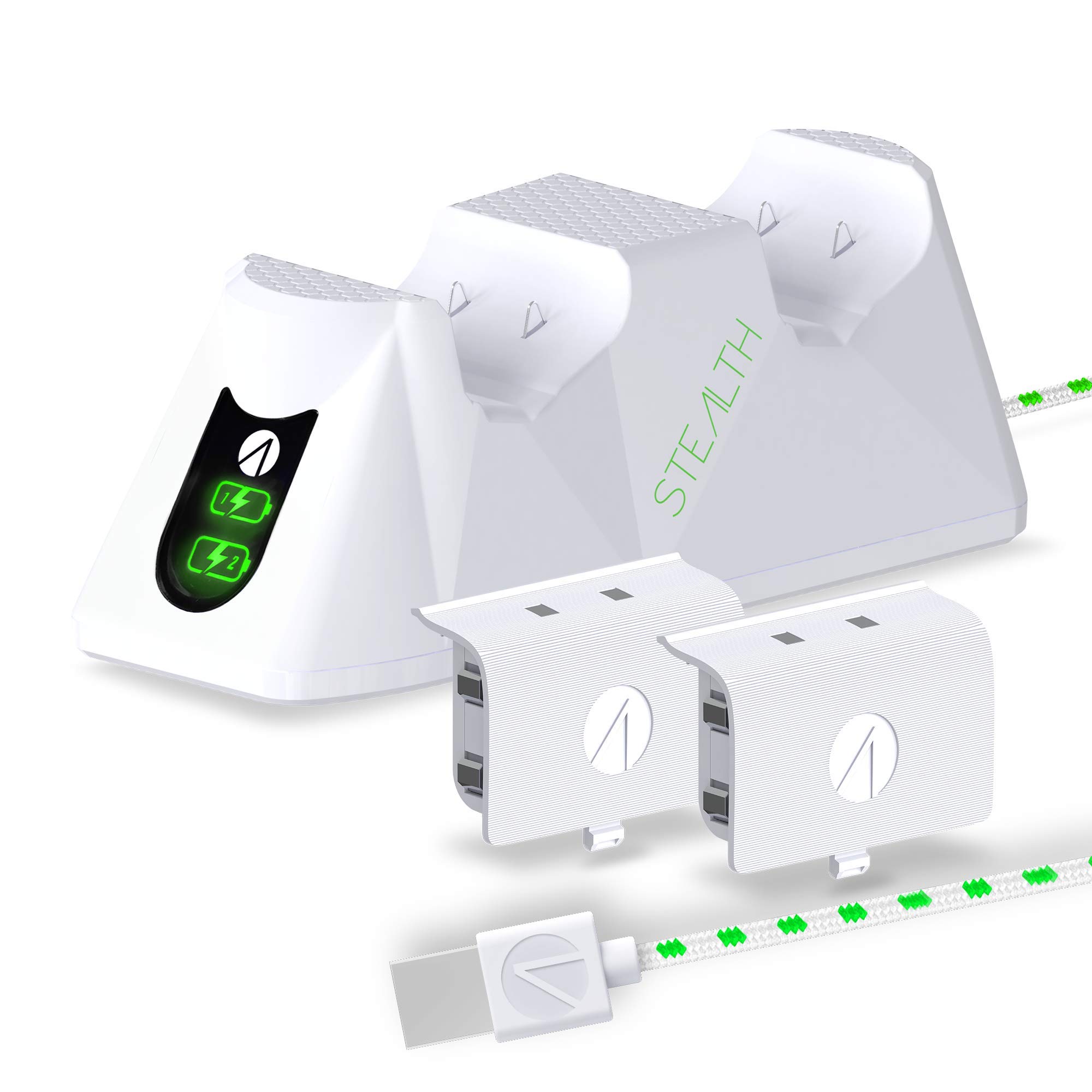 Stealth Sx-C100 X Twin Charging Dock for Xbox Series X/S - White (Xbox Series X)