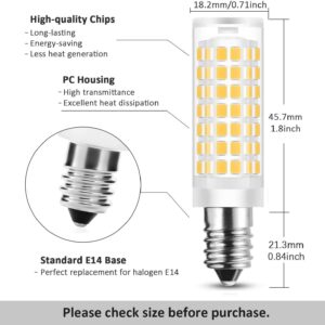 LAOYEBAOHE E14 Cooker Hood Bulbs European Base,Range Hood Light Bulbs AC110V-130V for Refrigerator Cooker Hood Sewing Machine light Daylight White, 4-Pack