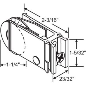 Barton Kramer Miller Roller for Sliding Glass Doors | Roller Replacement for Patio Glass Door Repair | Stainless Steel | Precision Bearing Wheel - Fix Sliding Doors (DR-109-SP)