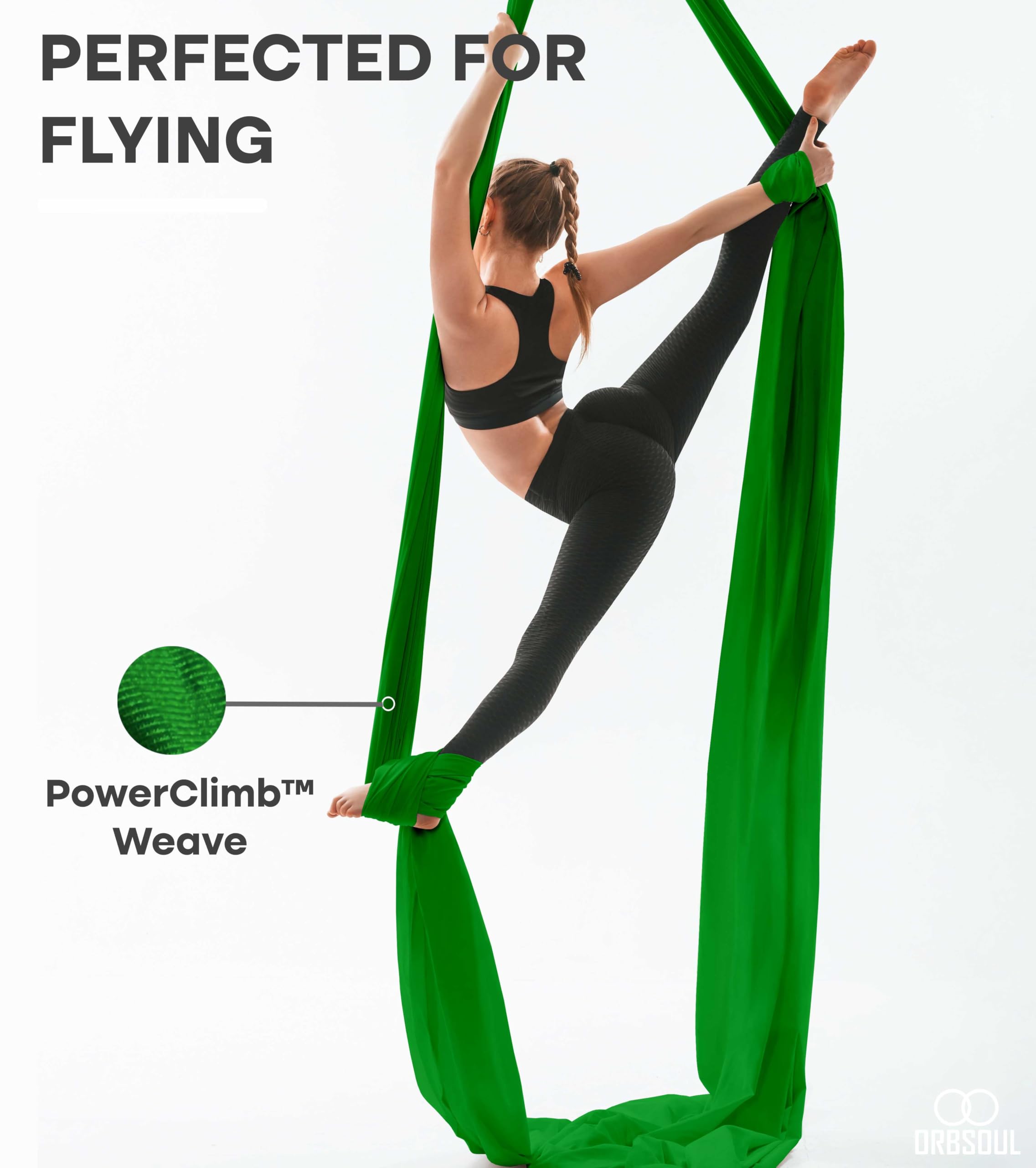 Aurora PRO Aerial Silks + Yoga Hammock (Full Rigging Hardware) Safety CE Certified - 100% Premium Nylon in 40 Denier